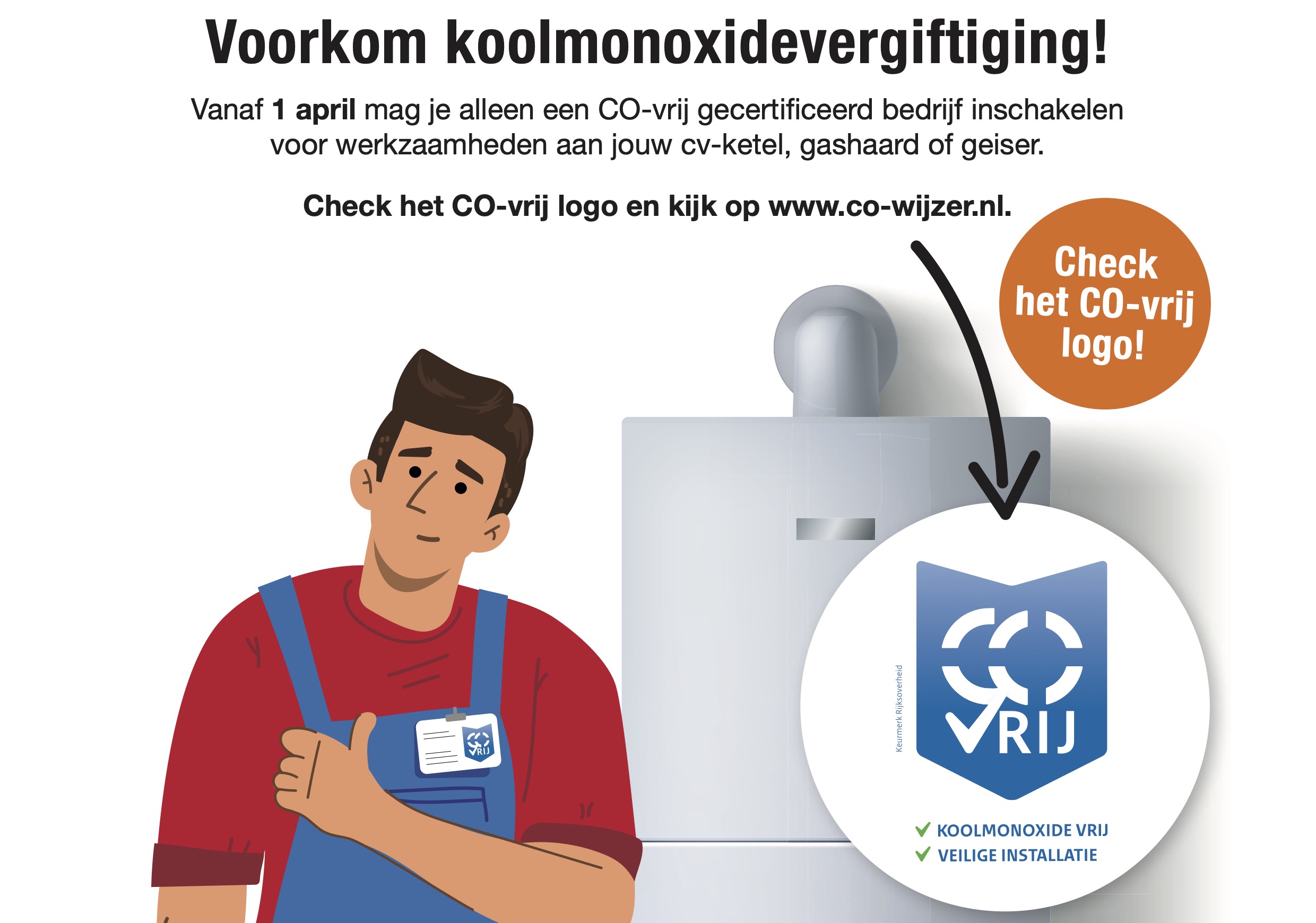 Nieuwe wetgeving per 1 april beperkt aantal koolmonoxidevergiftigingen ...